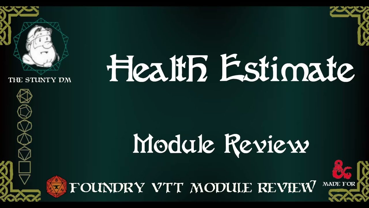 Foundry VTT - Module Review - Health Estimate - (5E) - YouTube