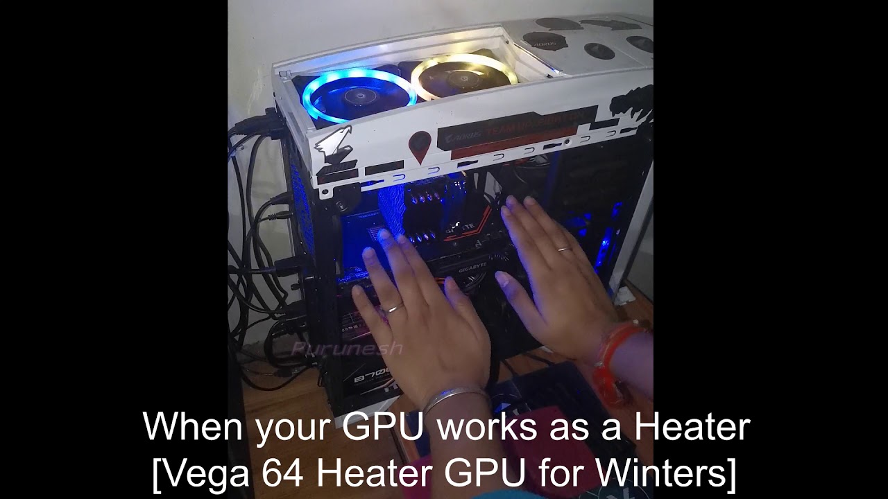 When your GPU Works as a Heater in Winter 🤣 Radeon Vega 64 Heater GPU ...