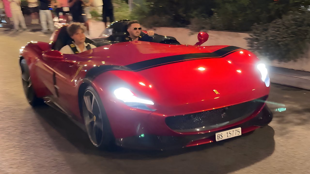 Billionaire Drive His Ferrari Monza SP2 in Monaco: A Night of Supercars ...