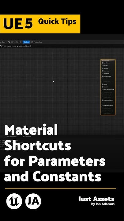 UE QuickTip - Material shortcuts for parameters and constants - YouTube