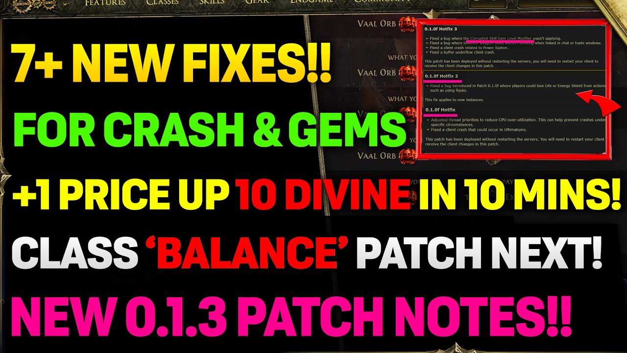 7 NEW POE 2 Hot Fixes In 0.1.03 Patch Notes! | +1 Corruption Gems Are ...