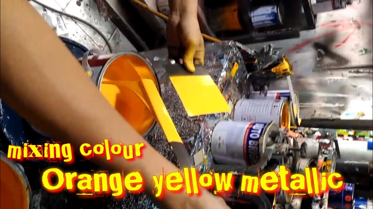 CARA OPLOS CAT KUNING METALIK ORANGE YELLOW METALLIK PEUGEOT 206 - YouTube
