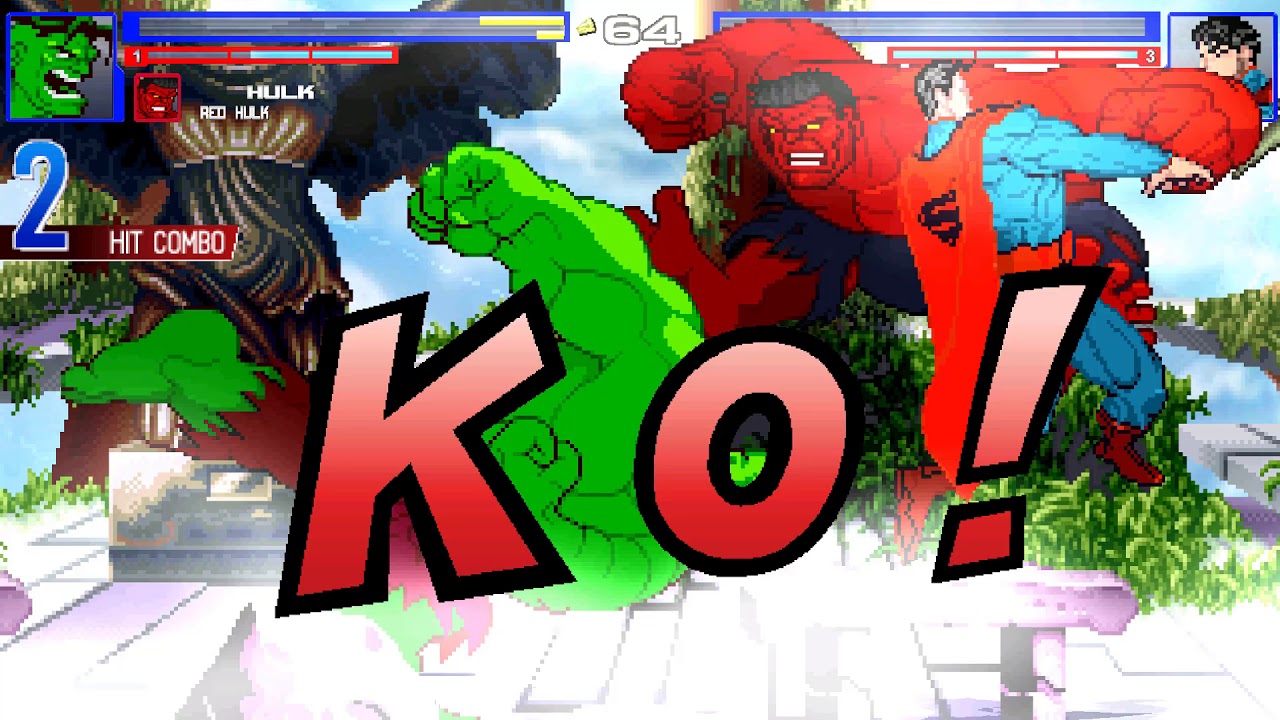 🎮 Hulk and Red hulk vs superman and solomon Grundy - Mugen DC vs Marvel ...
