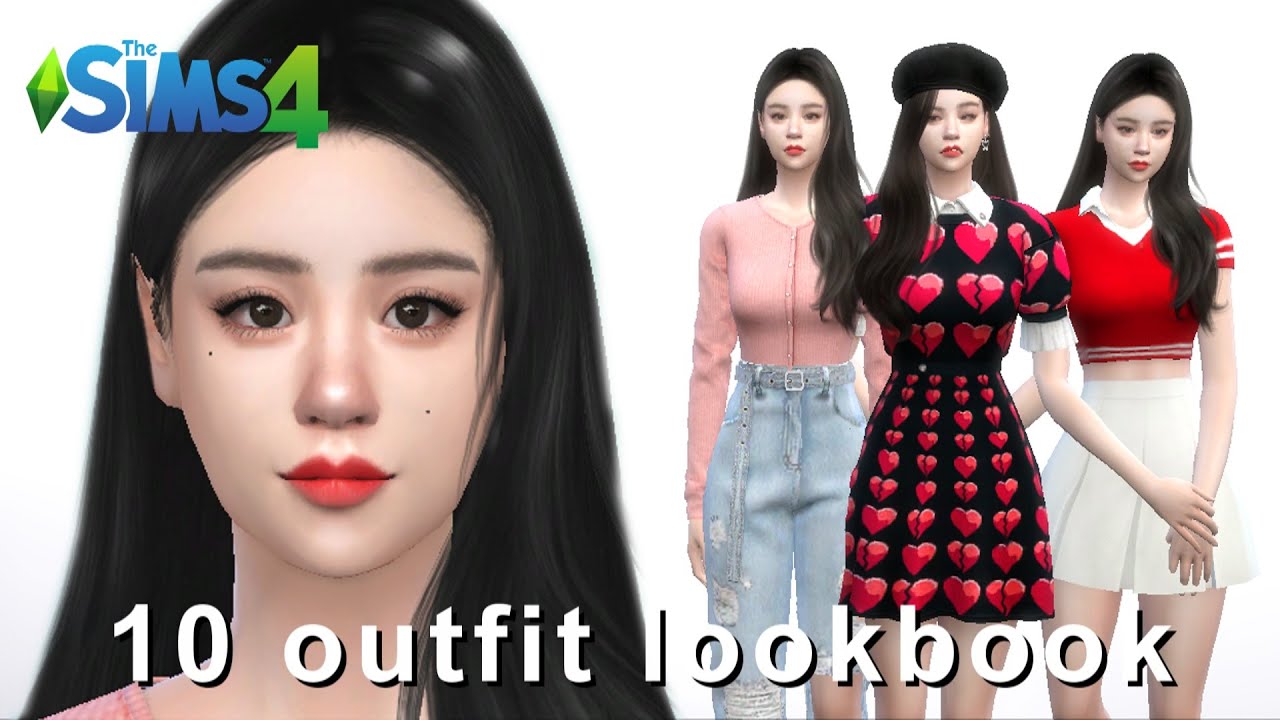 The Sims 4 LOONA Heejin 10 Outfit Lookbook (DOWNLOAD SIM+ CC List) kpop ...