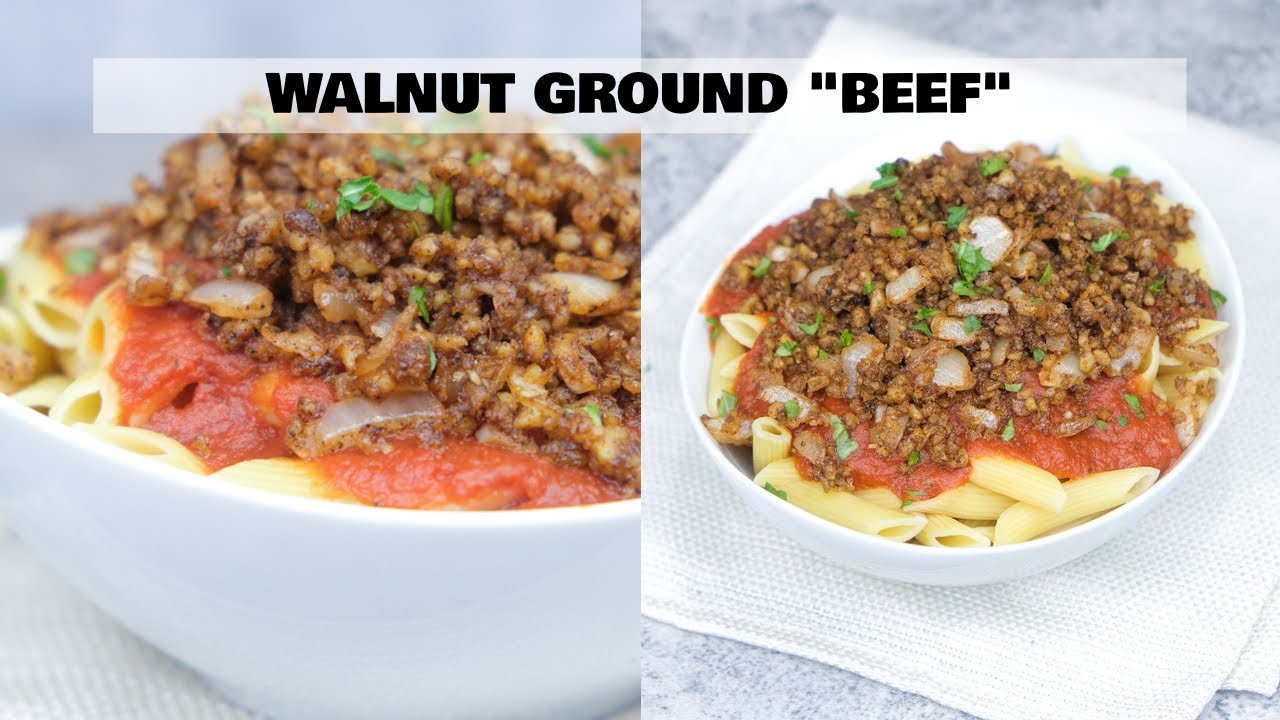 Walnut Ground "Meat" | Vegan Ground Crumbles Pretty Brown Vegan - YouTube