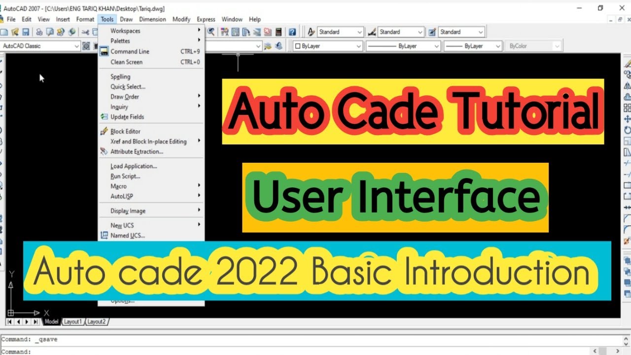 Introduction of AutoCAD 2022 | User Interface | Basic Introduction ...