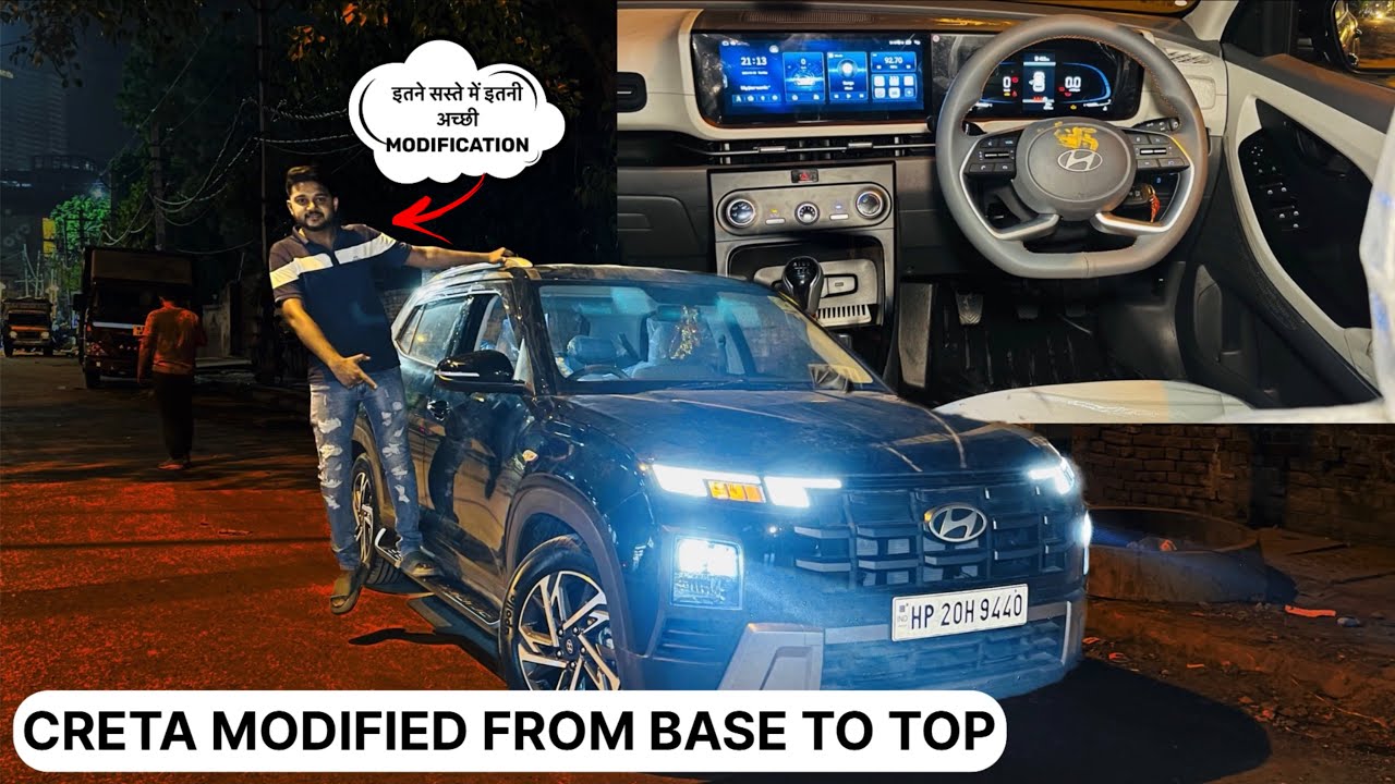 CRETA 2024 FACELIFT MODEL MODIFIED TO TOP MODEL 🔥| SEAT COVER ,FLOORING ...