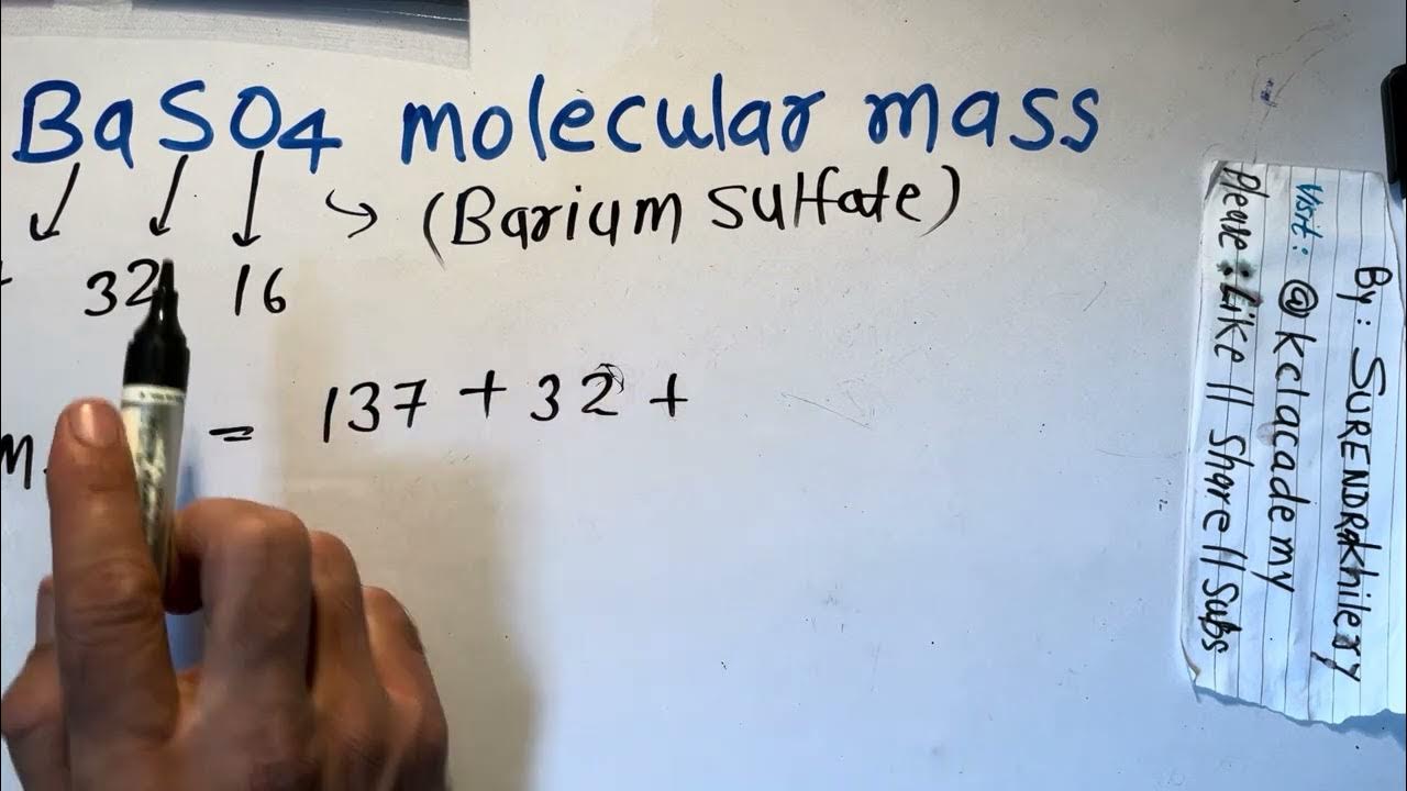 baso4 molecular mass | barium sulfate Molecular Mass | Basic Chemistry in Hindi | हिंदी में ...