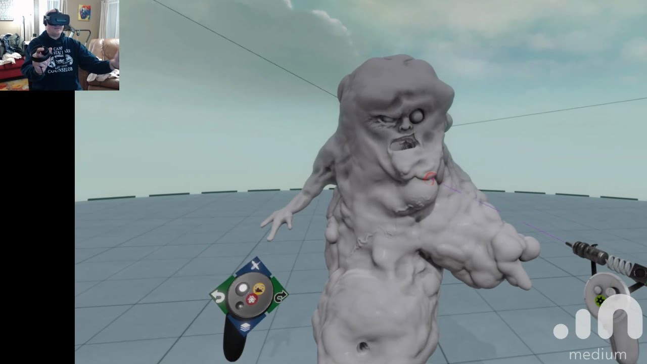 Sculpting in Oculus Rift POV with Oculus Medium! - YouTube