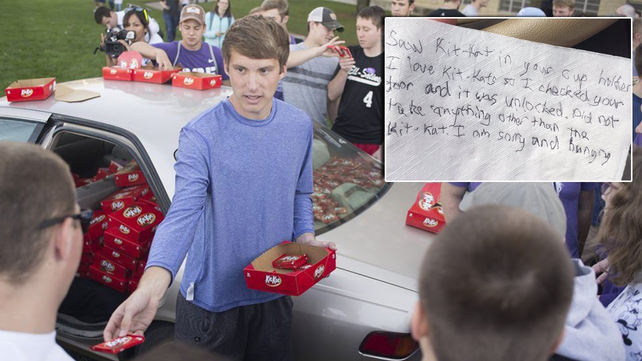 Kit Kat Replaces College Student's Stolen Chocolate With 6,500 Candy ...