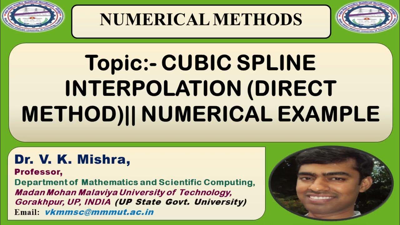 CUBIC SPLINE INTERPOLATION (DIRECT METHOD)|| NUMERICAL EXAMPLE - YouTube