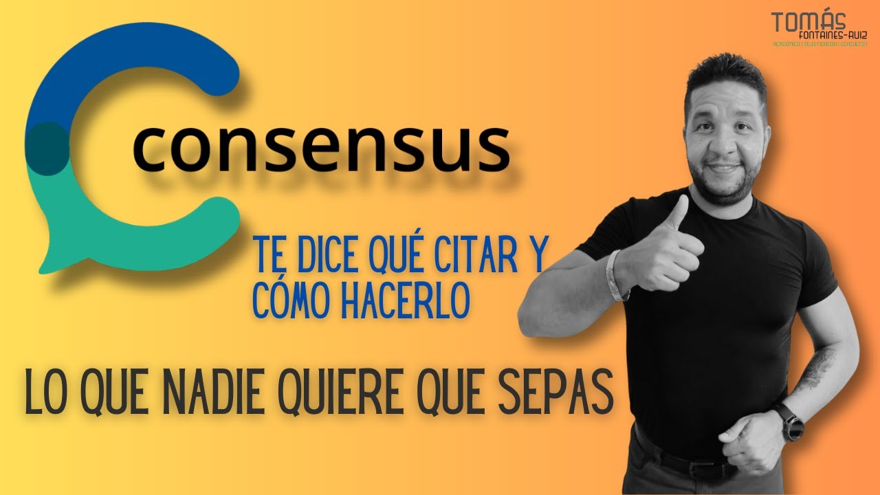 CONSENSUS... Una IA que te dice qué citar y cómo hacerlo - YouTube