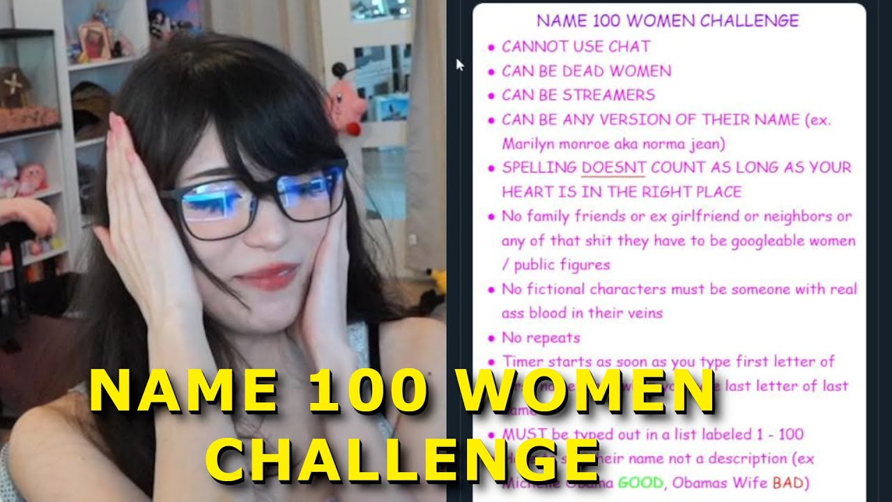 Emiru "NAME 100 WOMEN CHALLENGE" - YouTube