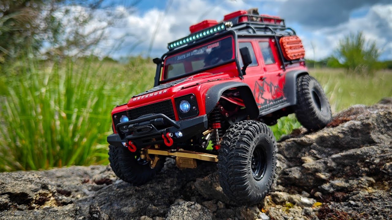 Traxxas TRX4M Defender Let's crawl on the rocks XIII - YouTube