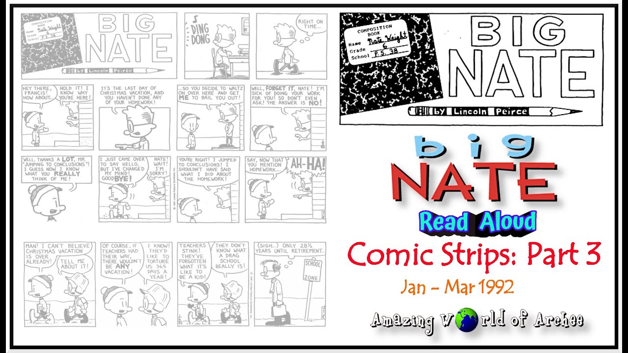 Big Nate Comic Strips : Part 3 - Jan - Mar 1992 - YouTube