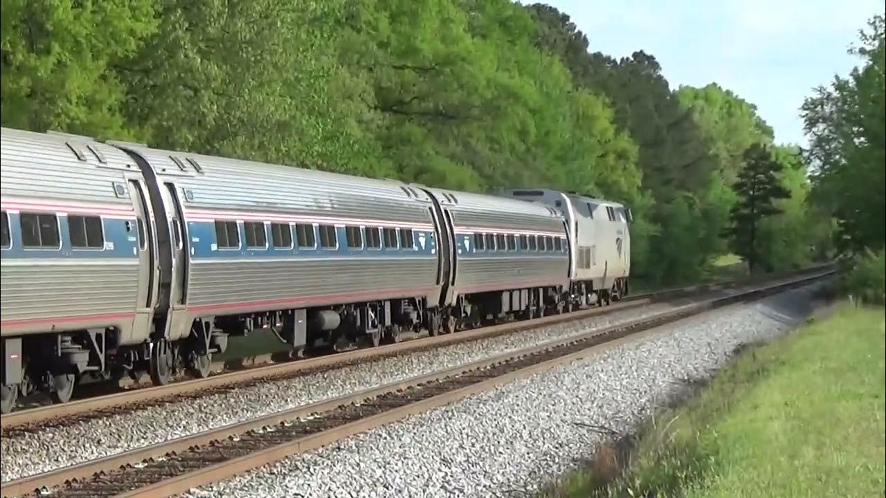CSX P 084 25 Amtrak 84 (Northeast Regional) by Langford 4-25-24 Eng 182 P42DC on point - YouTube
