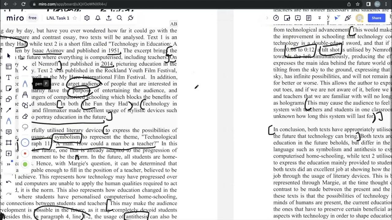 IB MYP Language & Literature Task 1 (Analytical Questions + Compare ...