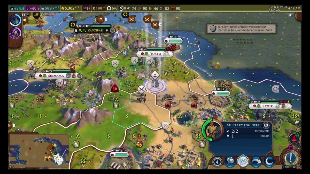 Vibing on Civilization 6 (Japan) (Emporer) - YouTube