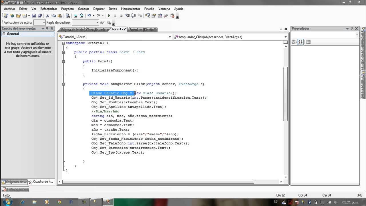 Conexion C# y Sql Server (Insertar) 3 Capas P3 - YouTube