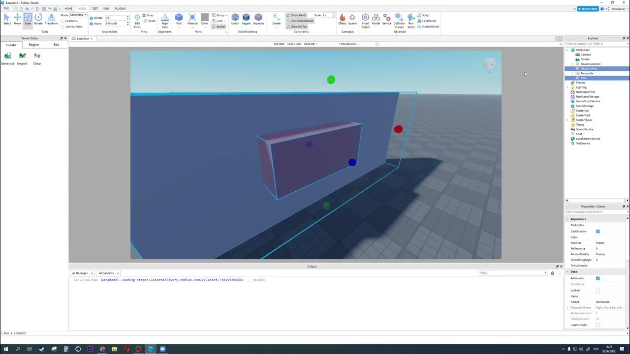Roblox Studio. Как делать вырезы, используя Union/Negate. Solid Modeling. - YouTube