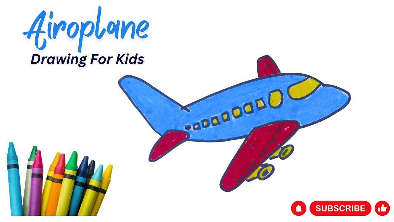 how to draw airoplane step by step - YouTube