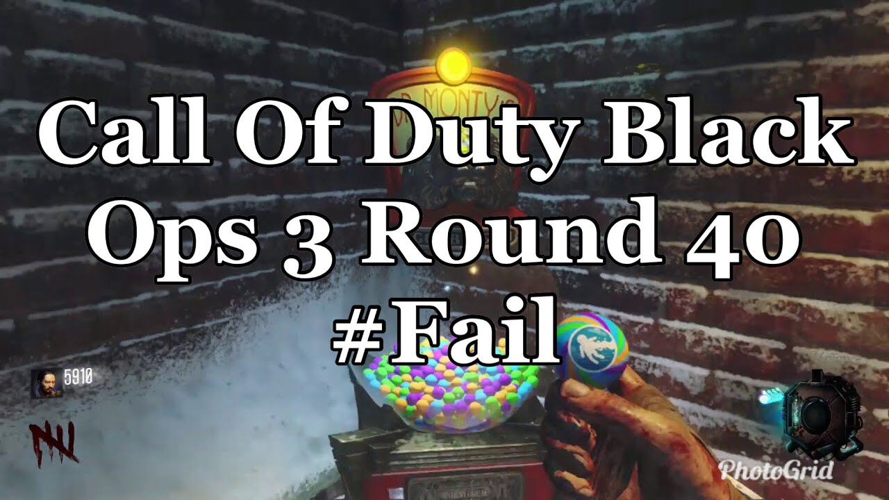 BO3 Zombies Round 40 Attempt #fail - YouTube