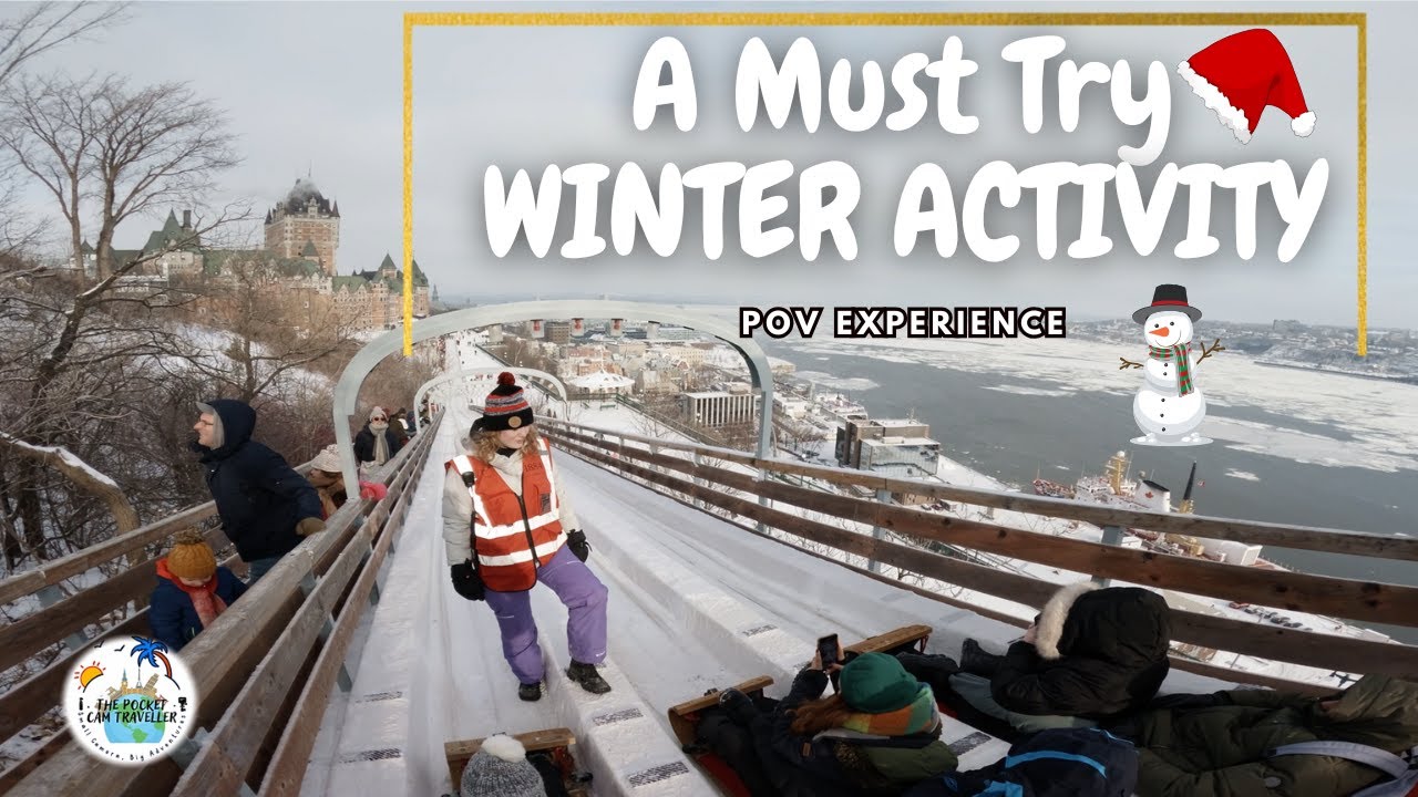 Quebec City TOBOGGAN SLIDE- A Must try adventure - POV 4k - YouTube