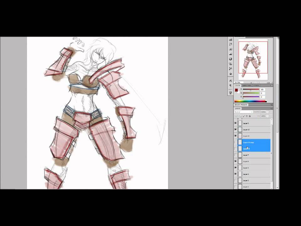 character drawing - time lapse /part 1 - YouTube