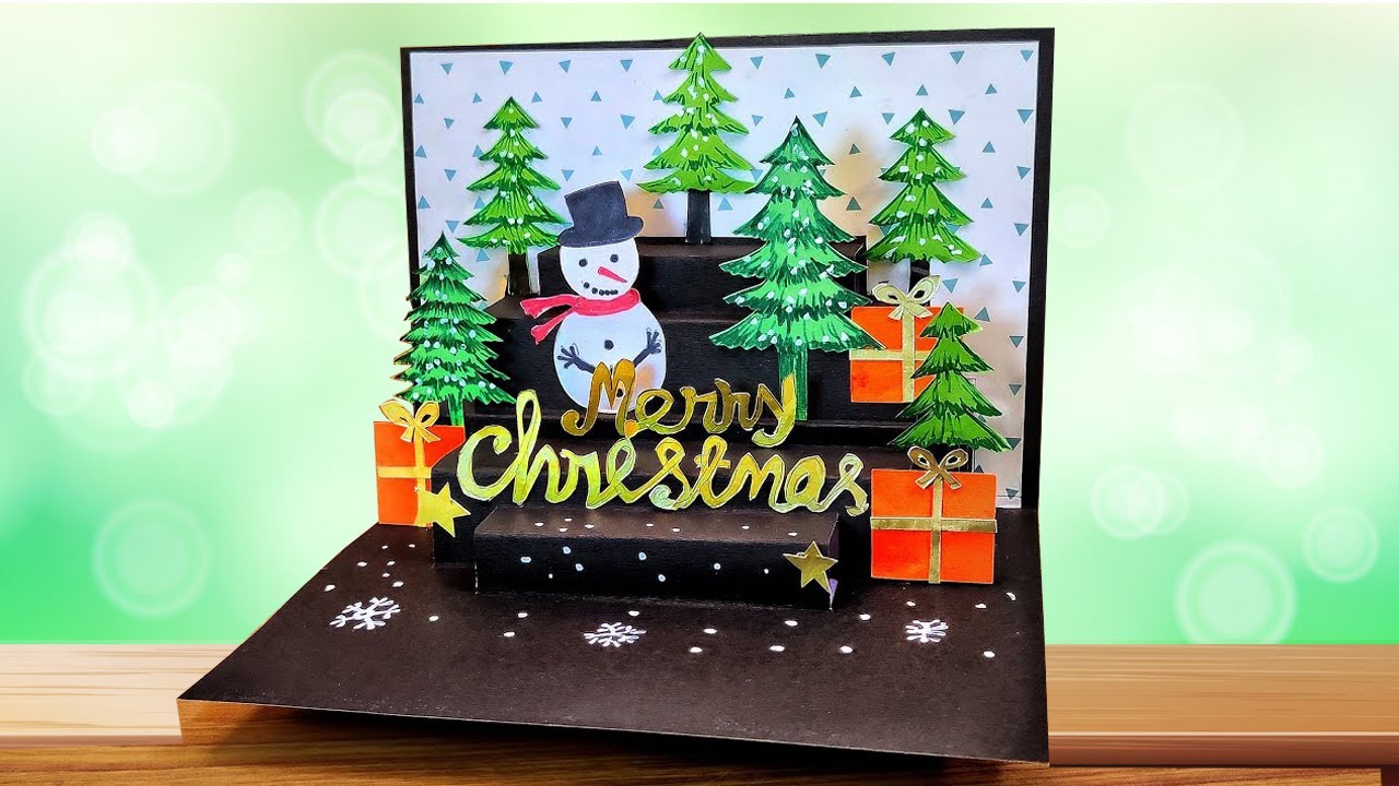 Christmas greeting card / 3D Christmas greeting card making ideas ...