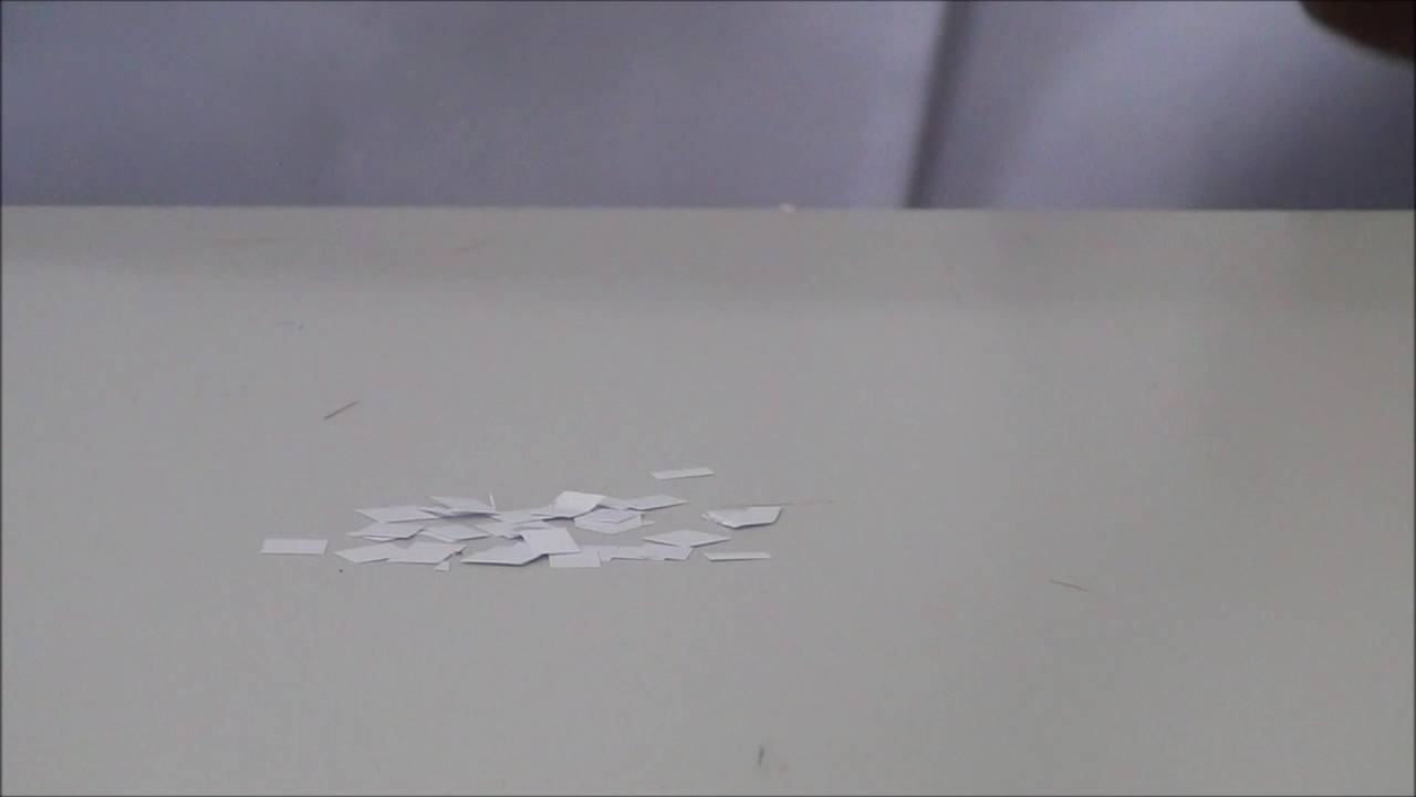 Electrostatic attraction of Paper - YouTube