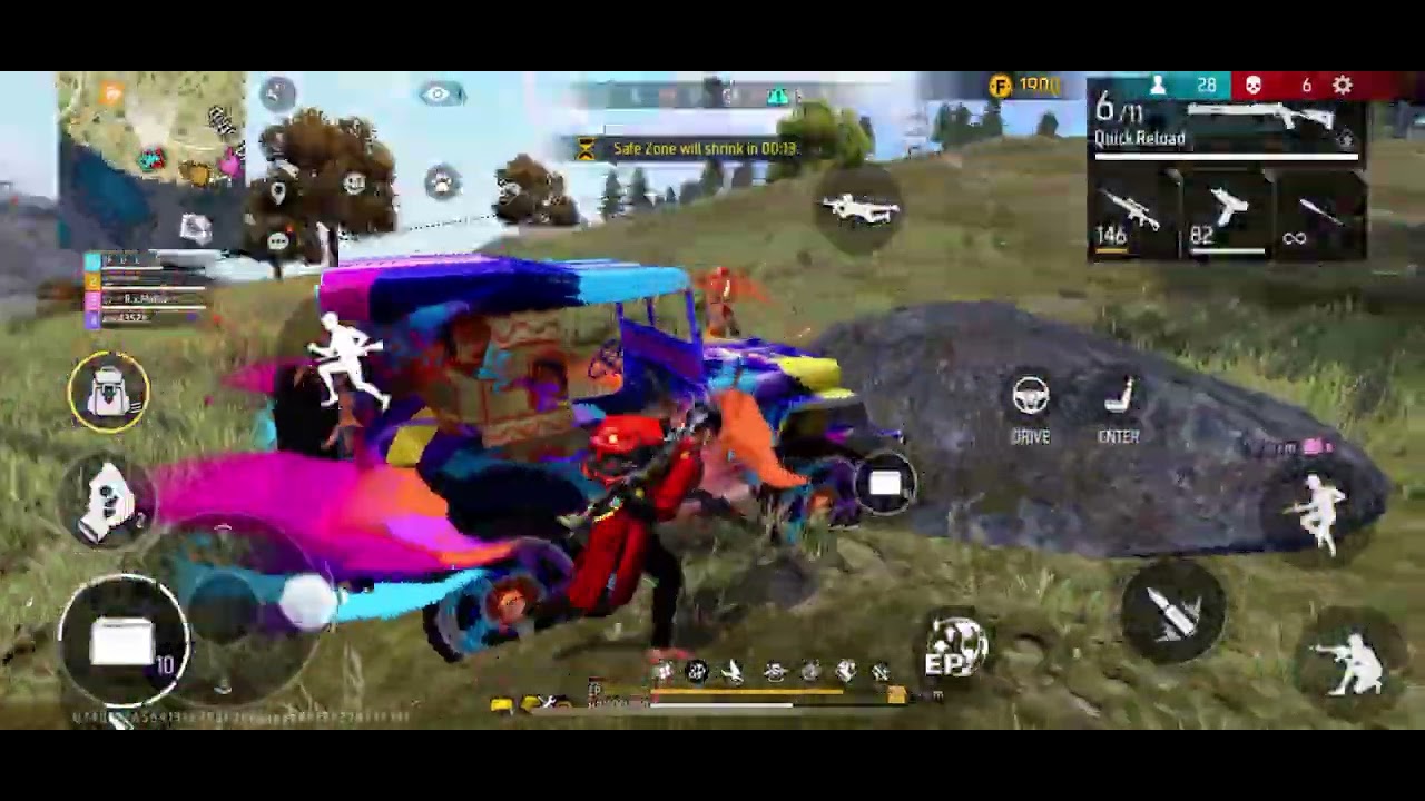 Free Fire Game 1VS4 Game IN HINDI - YouTube