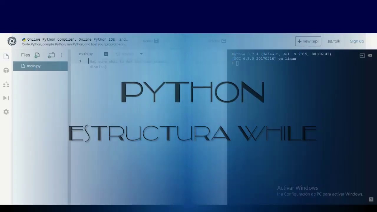 ESTRUCTURA WHILE : EJEMPLO BÁSICO PYTHON 1 - YouTube