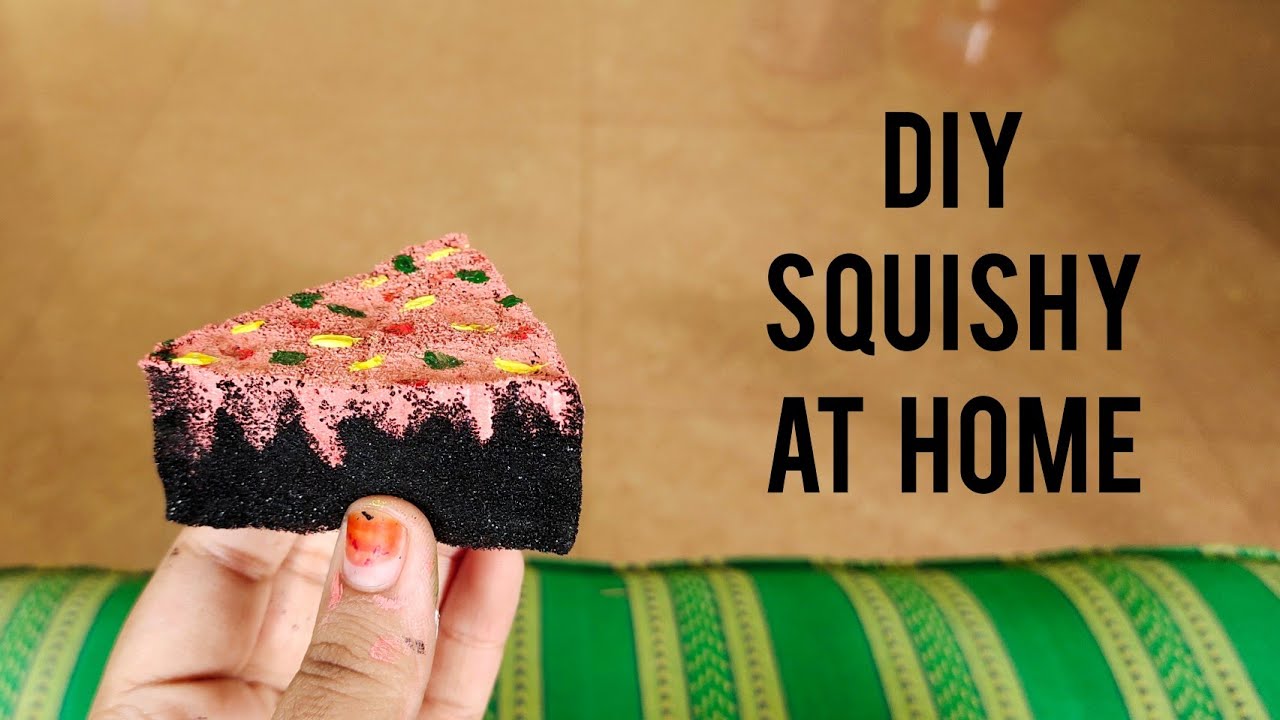 DIY Squishy at home with sponge - YouTube