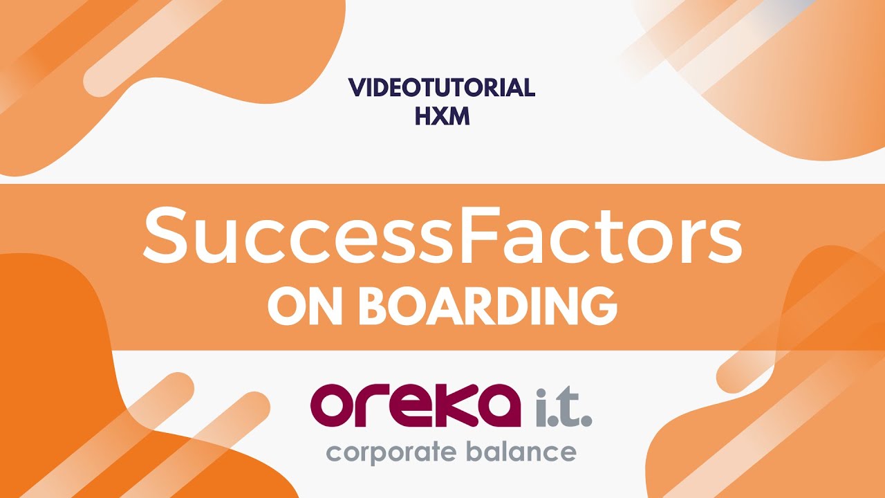 HXM-SuccessFactors Onboarding - YouTube