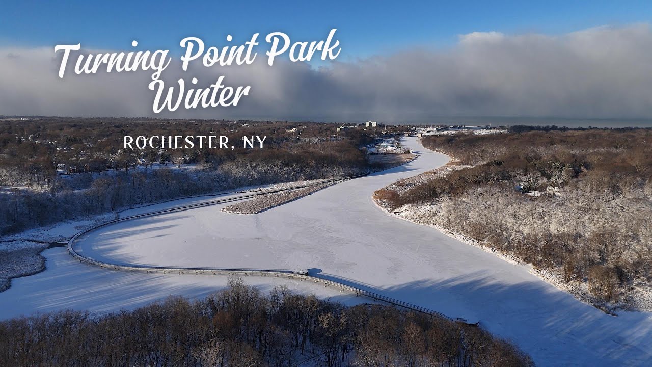 Turning Point Park Winter Hike Down Genesee River - YouTube