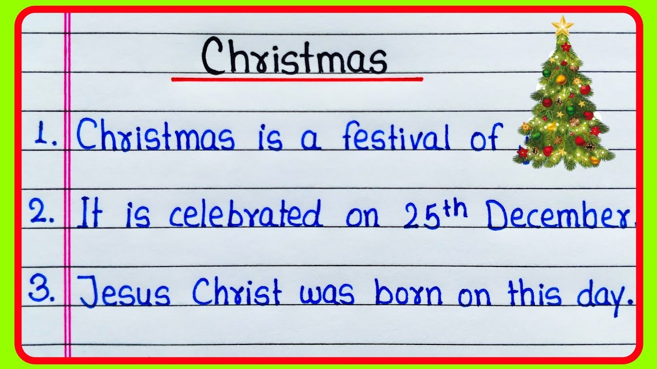 10 lines on Christmas festival | Christmas Essay in English | Christmas ...
