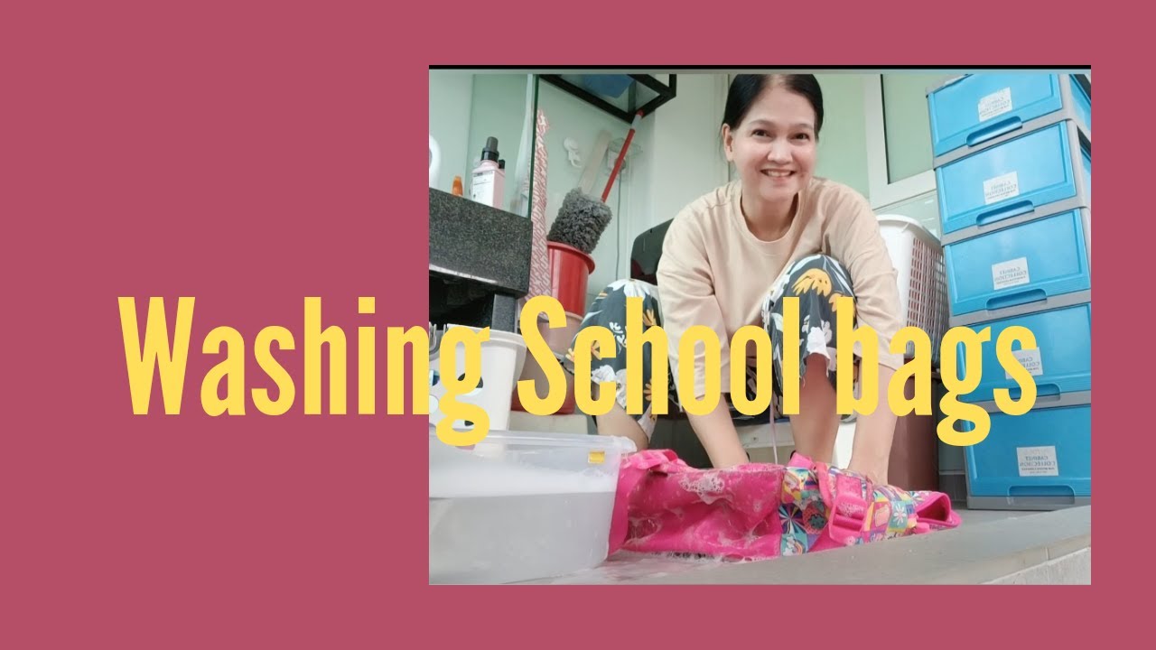 Washing School bags (school holidays) needs to clean. - YouTube