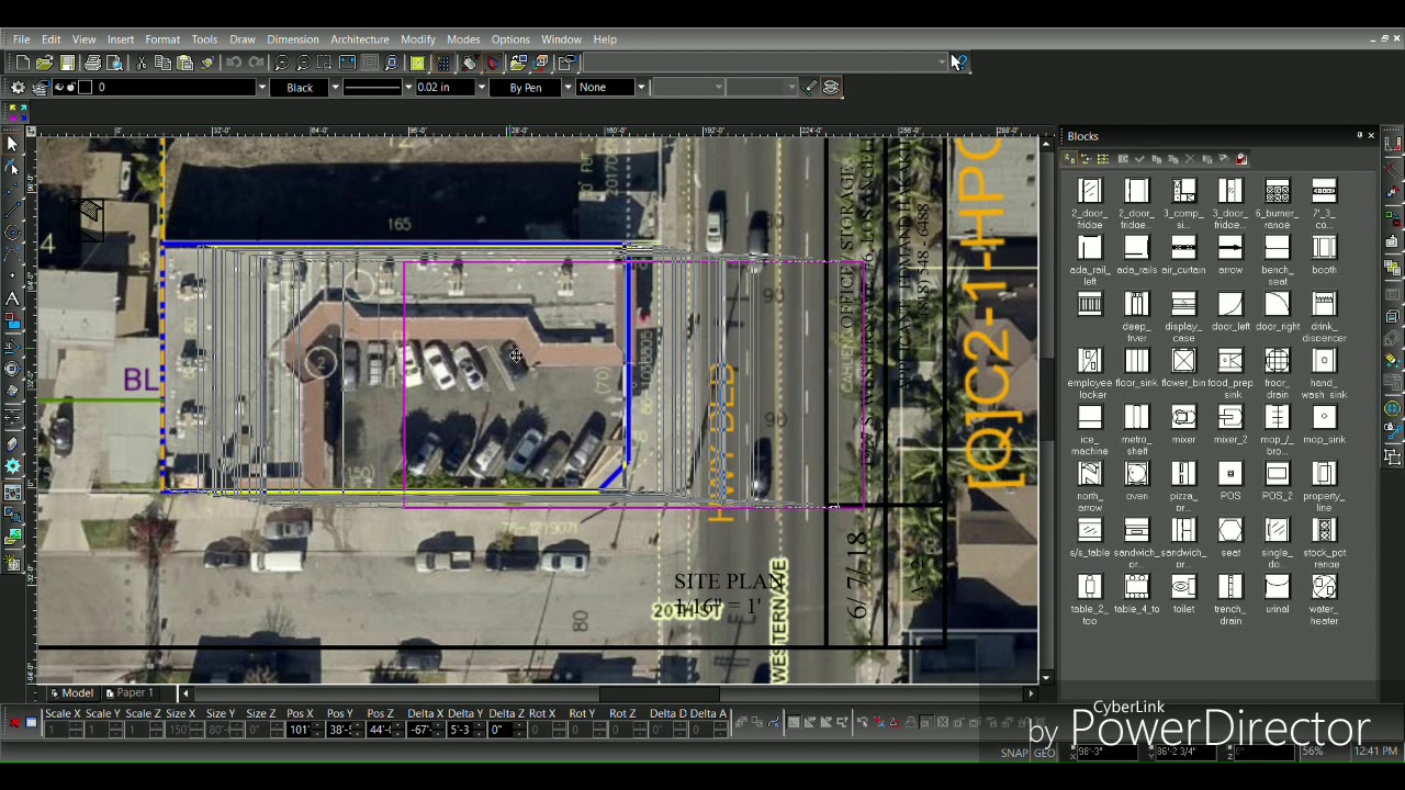 How to draw using Turbocad deluxe 21 (drawing a site plan using Zimas ...
