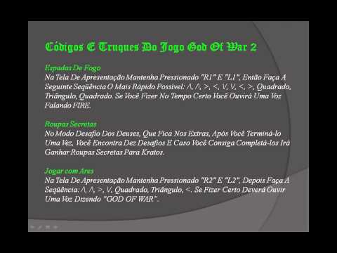 Códigos E Truques Para God Of War 2 PS2 - YouTube