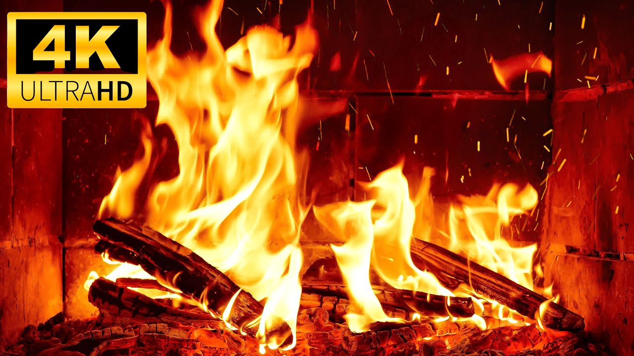🔥 The Best Relaxing Fireplace 4K UHD. 12 Hours of Crackling Fire Sounds ...