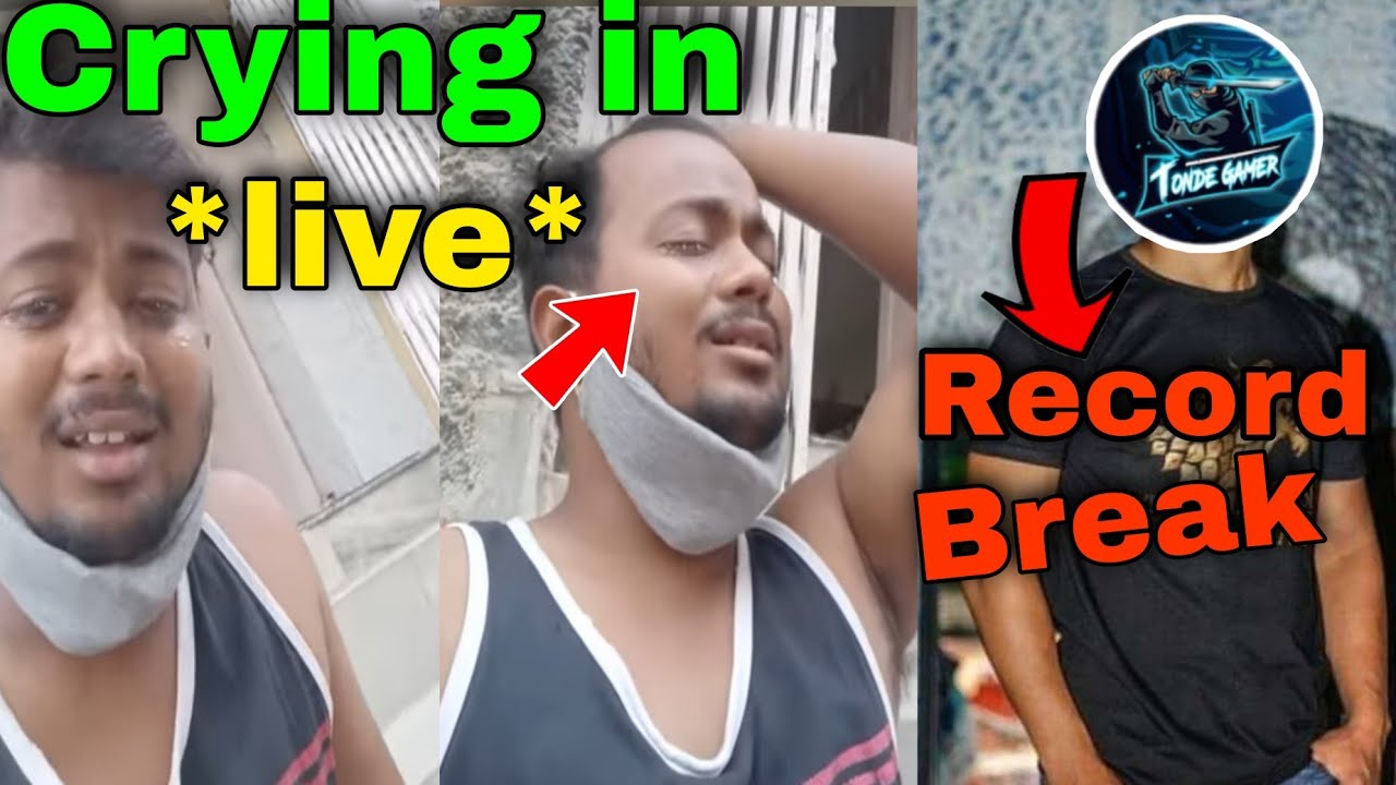 Youtuber Crying in *live* Why??Tonde Gamer Huge Record Break!! - YouTube