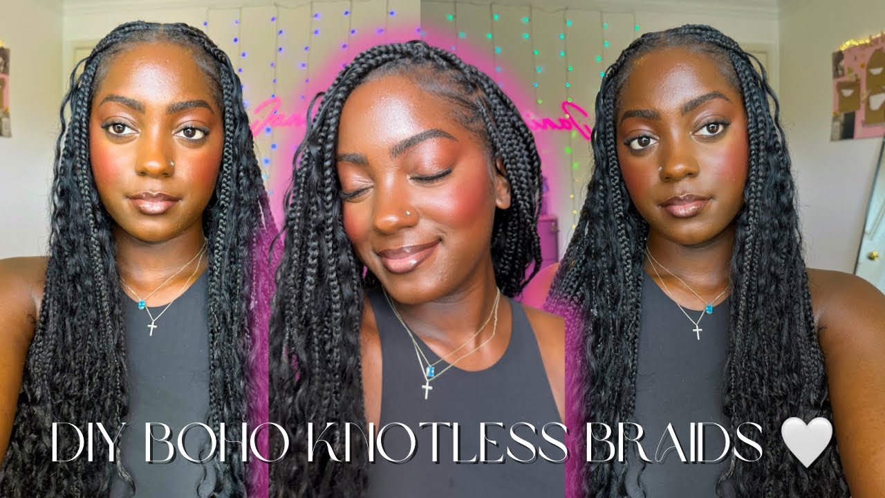 beginner friendly knotless boho braids in under 4 hours! ft. hot braids 🤍 - YouTube