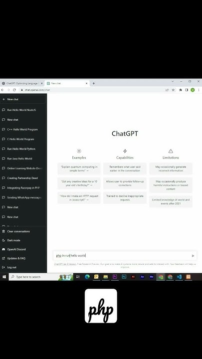 Php Run Hello World Program Chatgpt In Run Php Code Chatgpt With Php Php Chatgpt