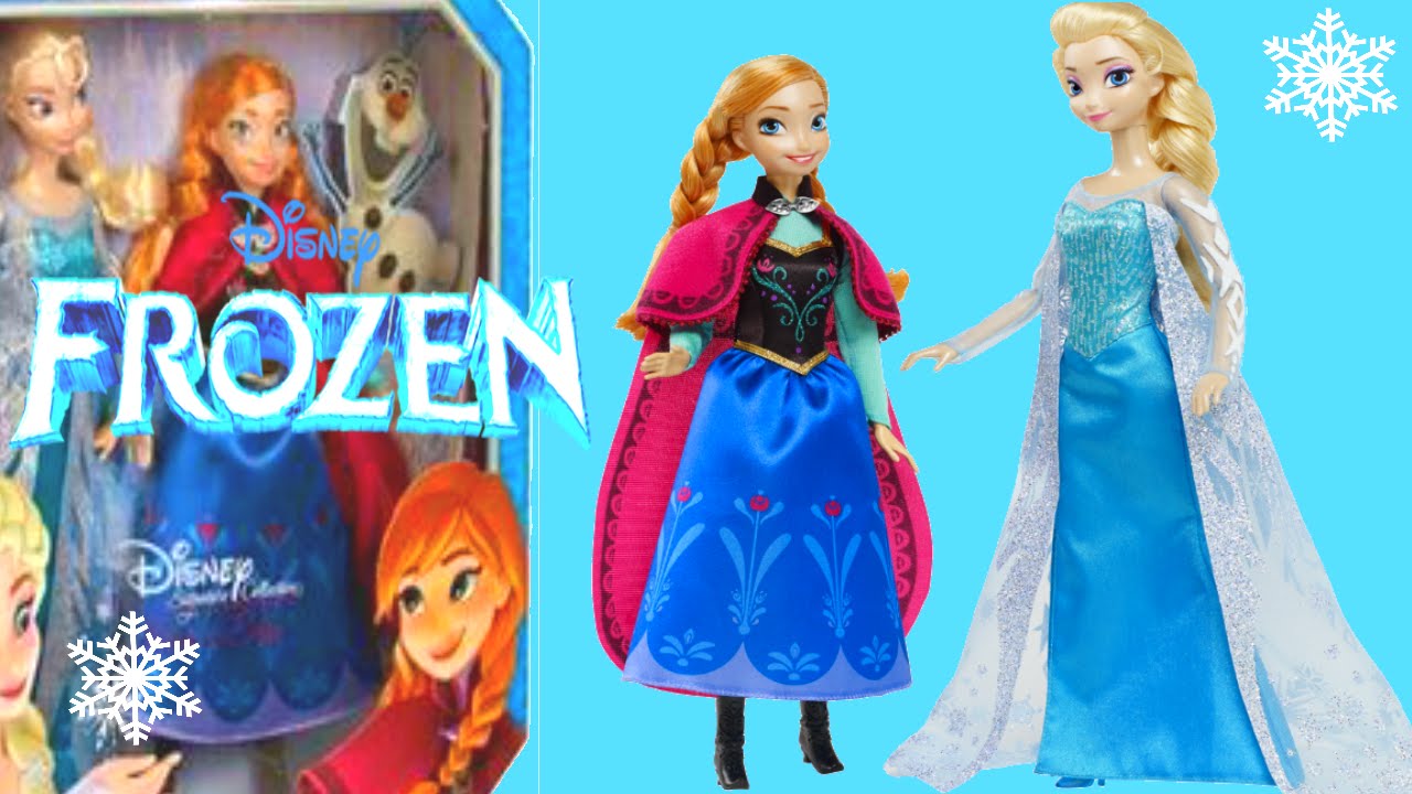 DISNEY FROZEN Signature Collection Anna and Elsa Dolls - YouTube