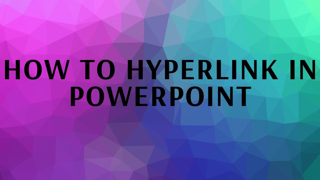 HOW TO HYPERLINK IN POWERPOINT | TECH INNOCIA | POWERPOINT | HYPERLINK ...