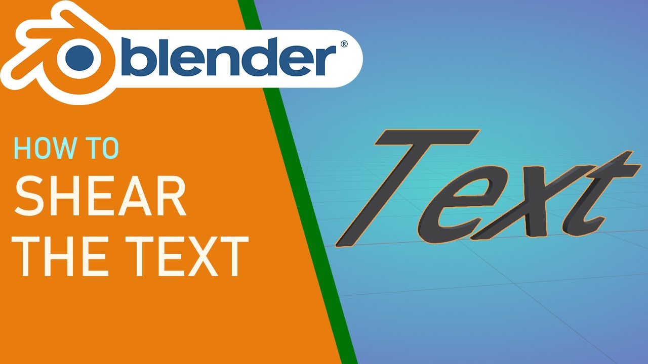 Blender how to shear the text - YouTube