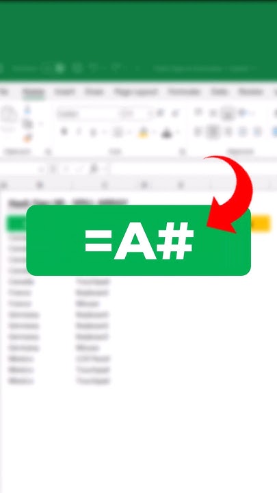 Make Excel Formulas more Dynamic with the Hash Sign! A game changer - YouTube