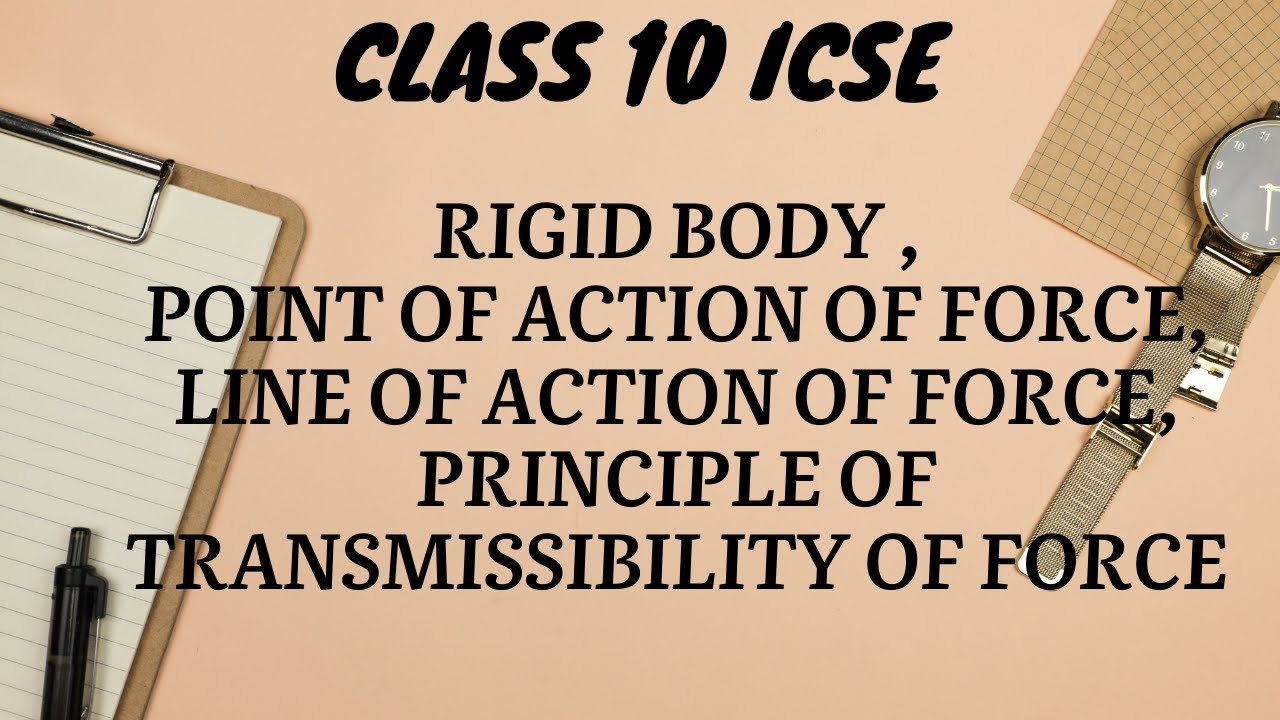 RIGID BODY ,POINT OF ACTION OF FORCE, LINE OF ACTION OF FORCE ...