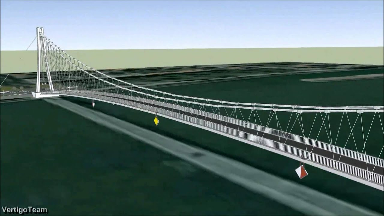 Pješački most u Osijeku 3D - YouTube