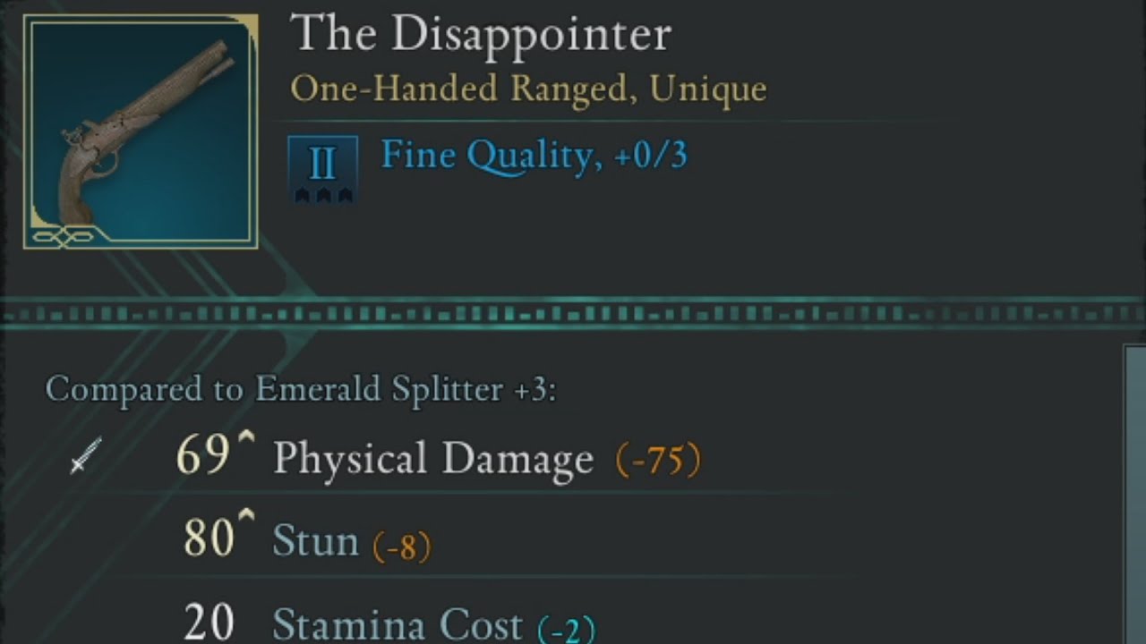 The Disappointer Unique Pistol Location Guide (-Damage & Bleed Bonus ...